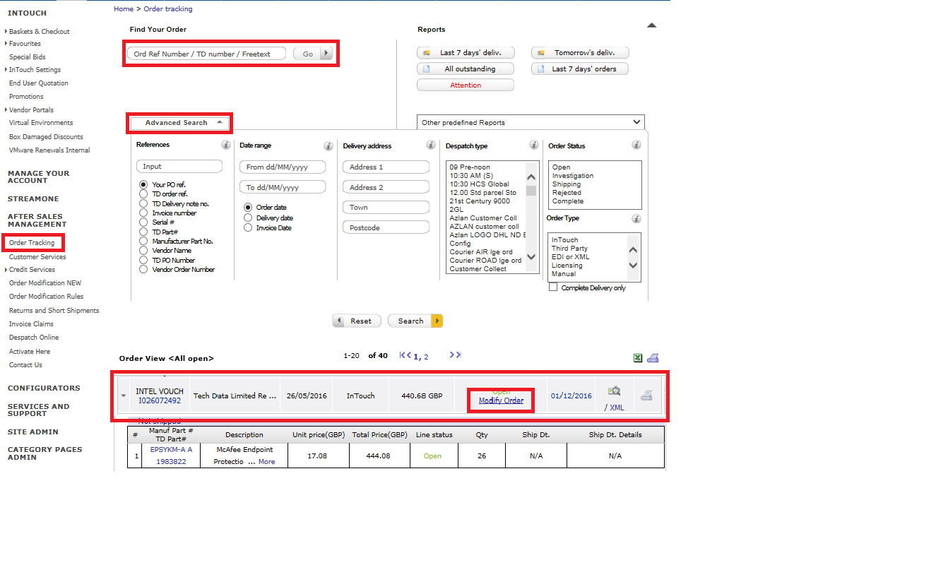 Services and Support - E-Business